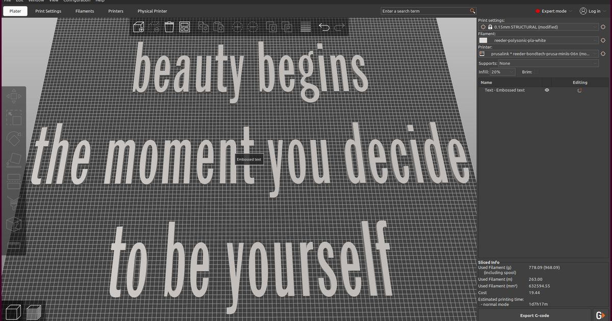 beauty begins the moment you decide to be yourself by Jérémy Reeder ...