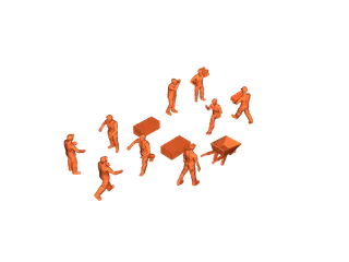 HO scale workers by Capitaine Bob STL by Cookierij | Download free STL ...