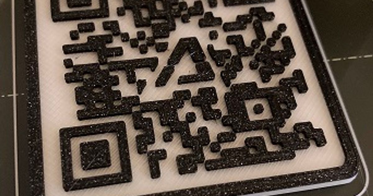 3D QR Web Link with magnet by MarianH | Download free STL model ...