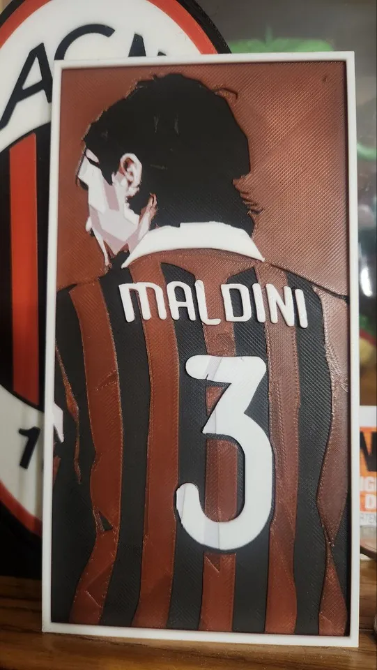 Maldini - Ac Milan - HueForge by Keko | Download free STL model ...