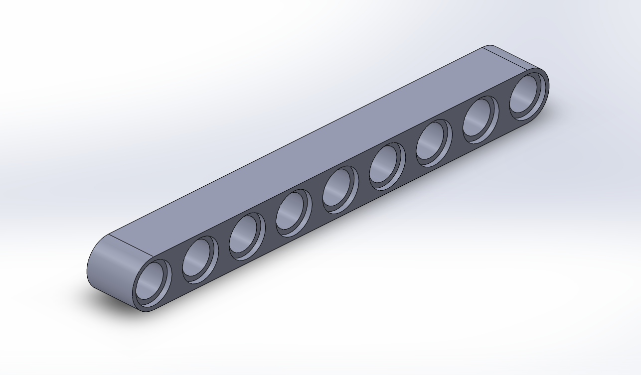 Lego technique 9 trous by G.Duez | Download free STL model | Printables.com