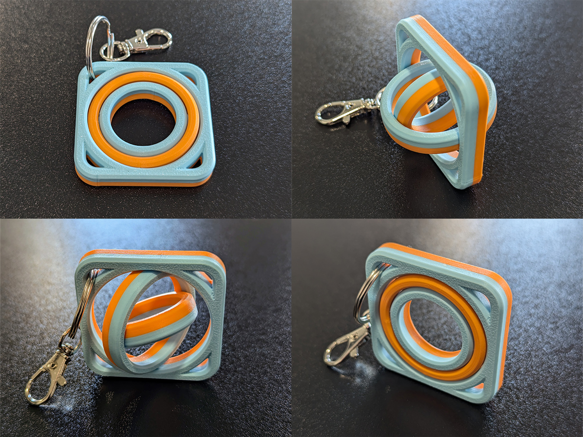 Square Gyro Fidget 4 Sizes by Grandpa 3DPrints | Download free STL ...