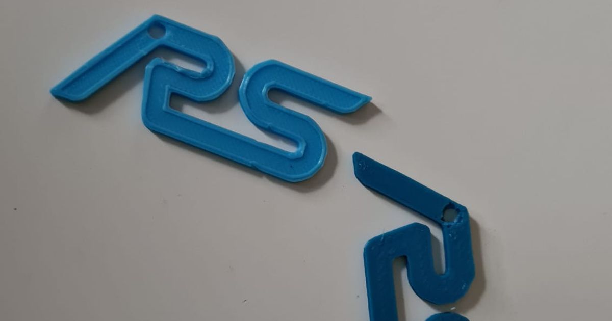 RS Logo Key Chain by DC_kev | Download free STL model | Printables.com