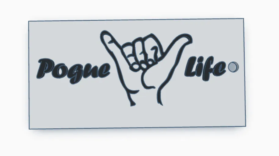 keychain POGUE LIFE from outerbanks by by dylan | Download free STL ...