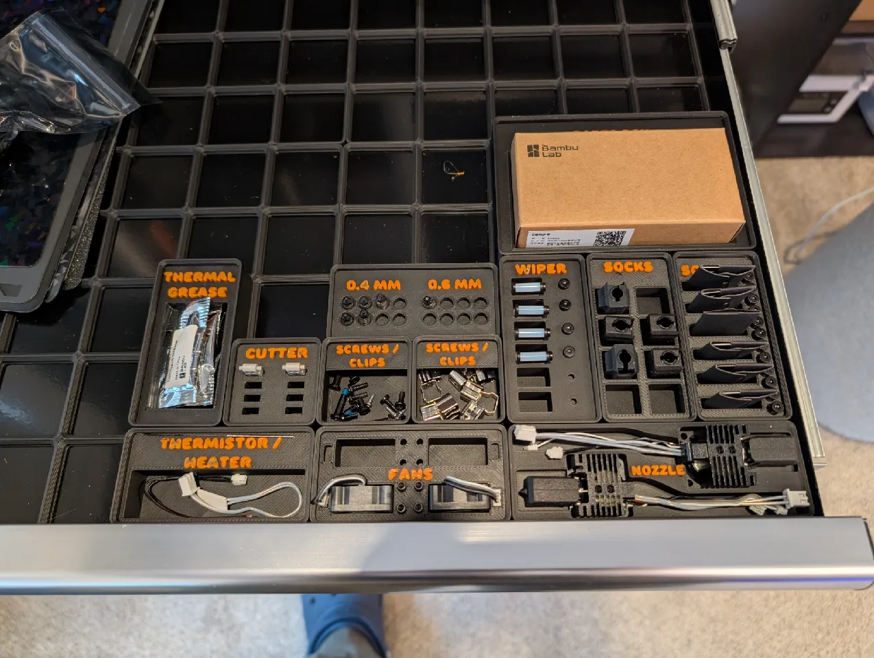 Gridfinity Bins for Bambu Lab Parts - 3U Height by TheProjectWheel ...