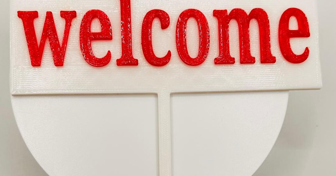 welcome sign 2 colors by JEANLAGUIRA | Download free STL model ...