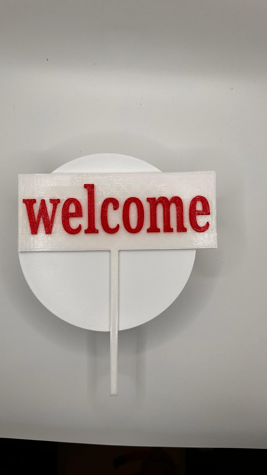 welcome sign 2 colors by JEANLAGUIRA | Download free STL model ...