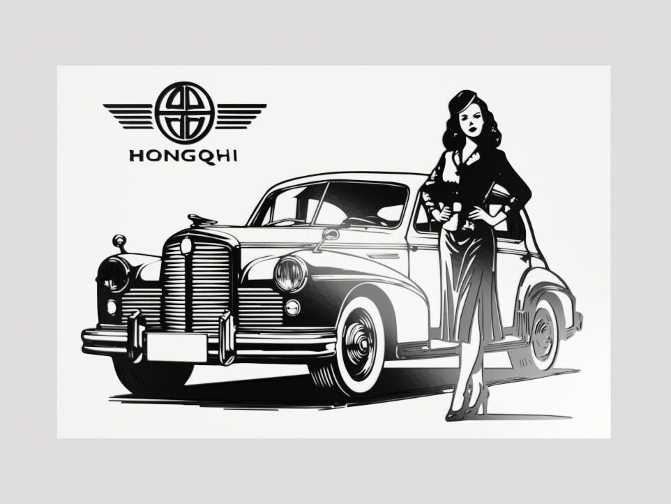 Hongqi CA770 Retro Poster Style Wall Art by Paggyka | Download free STL ...