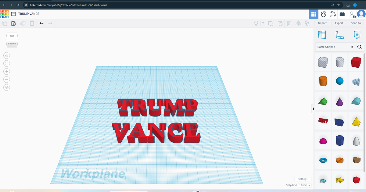TRUMP VANCE SIGN by stuffy graa | Download free STL model | Printables.com