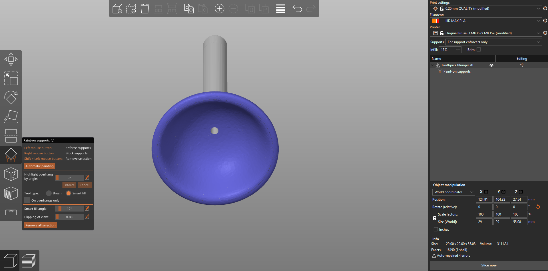 Toothpick plunger decoration by ZOHOZ | Download free STL model ...