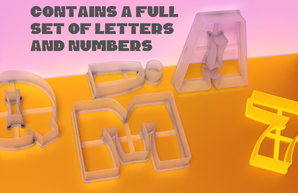 Cookie cutters with letters and numbers by mivas | Download free STL ...