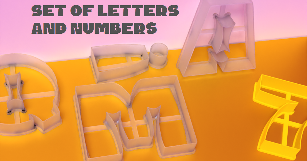 Cookie cutters with letters and numbers by mivas | Download free STL ...