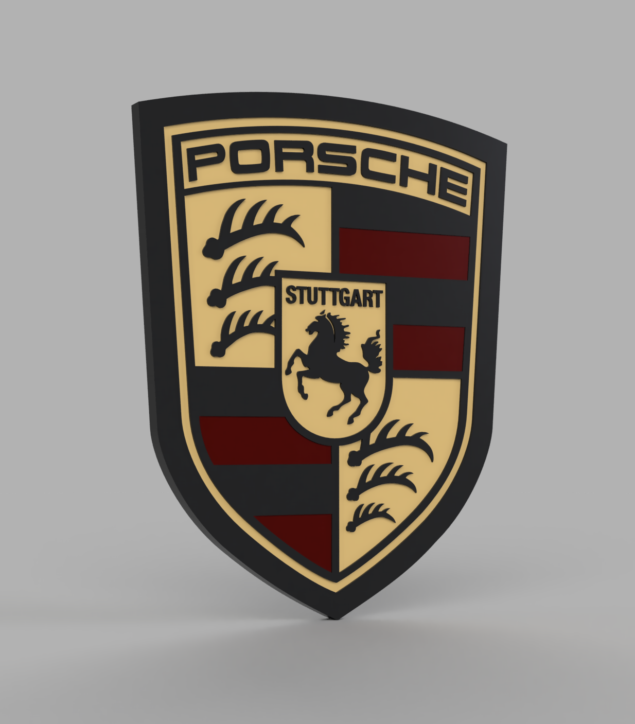 Porsche Logo Wall Decor by Nagy Ervin | Download free STL model ...