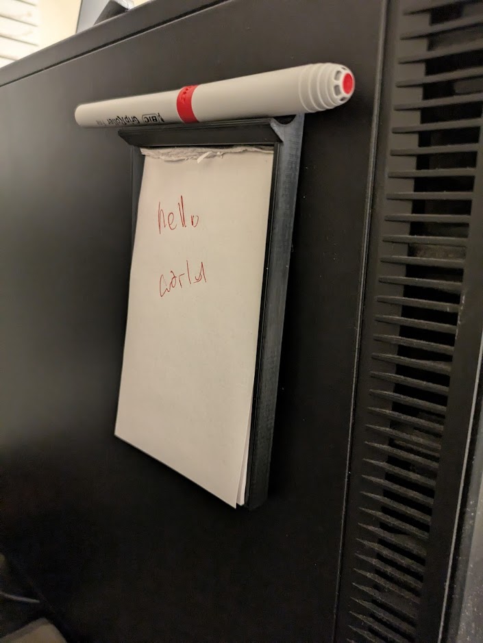 Magnetic Notepad Holder by Jon | Download free STL model | Printables.com