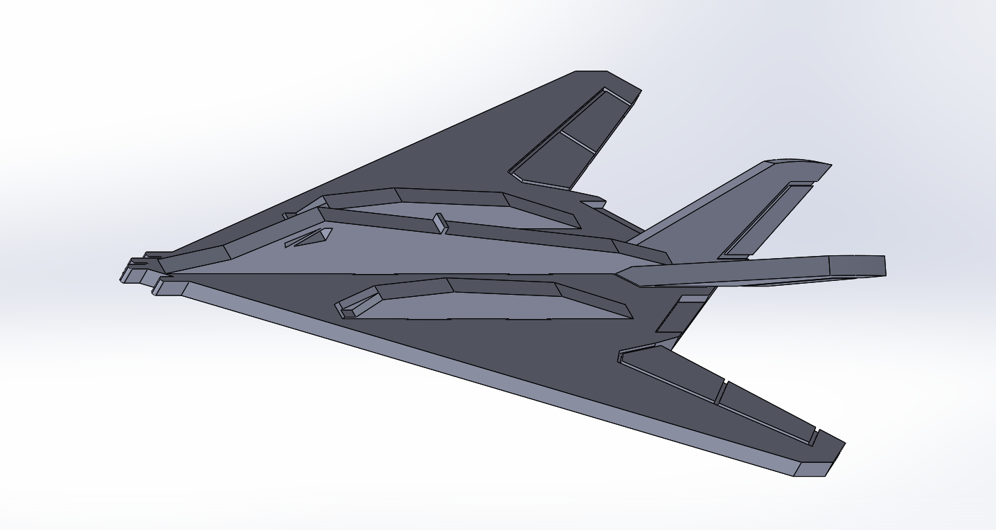 F-117 Aircraft Model Card by benmoulton | Download free STL model ...