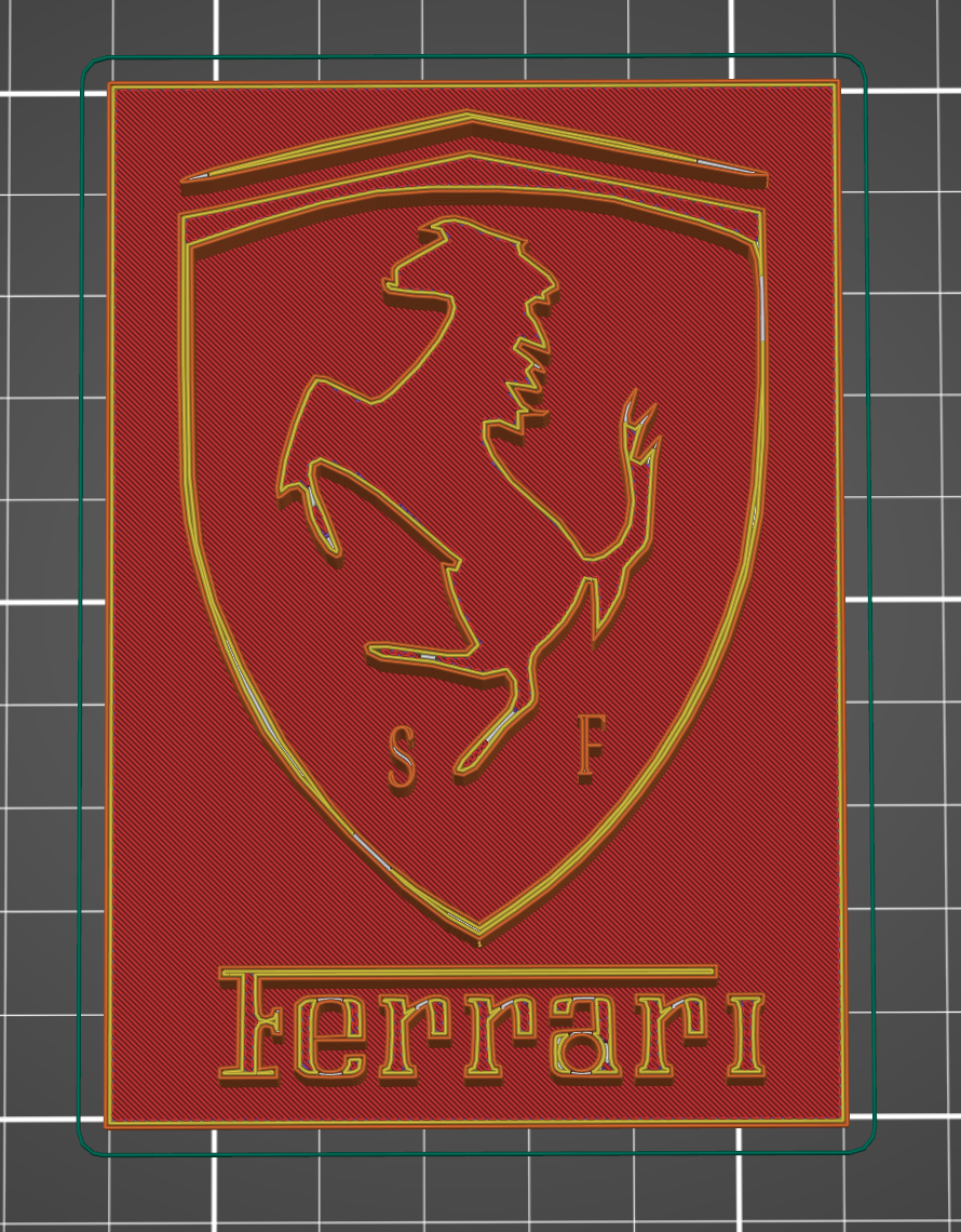 Ferrari logo with holder by JimmyT | Download free STL model ...