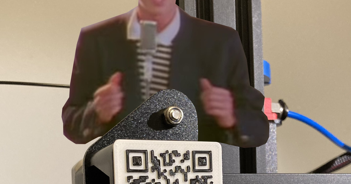 Rick Roll QR code von Goldfinch | Kostenloses STL-Modell herunterladen ...