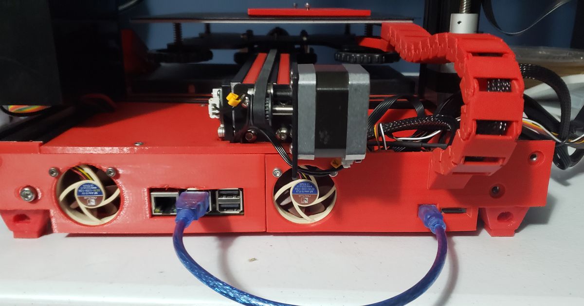 Ender 3 Pro Rear Extended Case for SKR mini 2.0 and Raspberry Pi by Robert | Download free STL ...