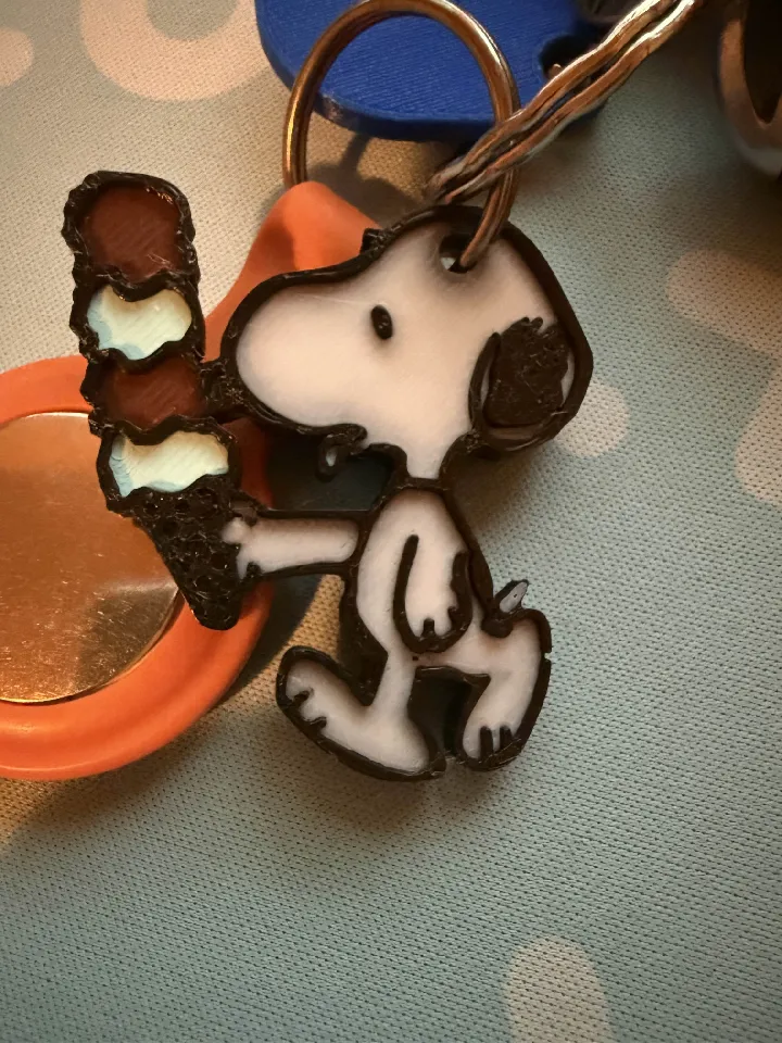 Snoopy Keychain :) by Jacob Martin | Download free STL model ...