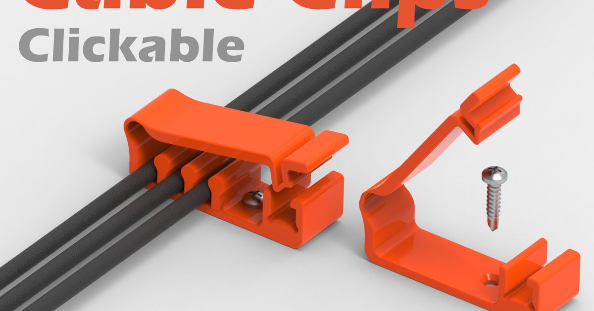 Cable Clips Collection - Clickable - ( Parametric ) by VC Design ...