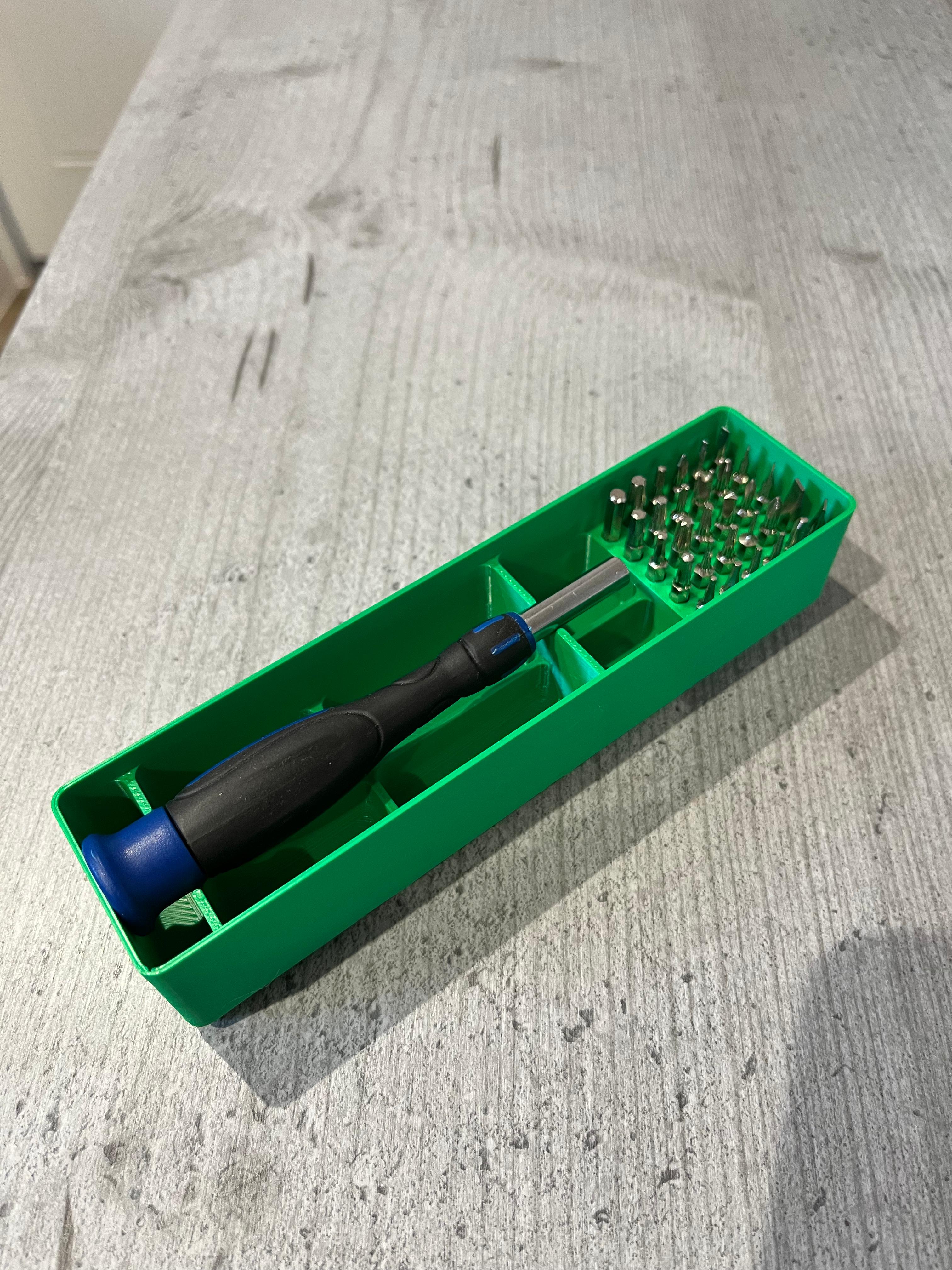 Precision Screwdriver Bin 1x4 Gridfinity by Vanwilla | Download free STL model | Printables.com