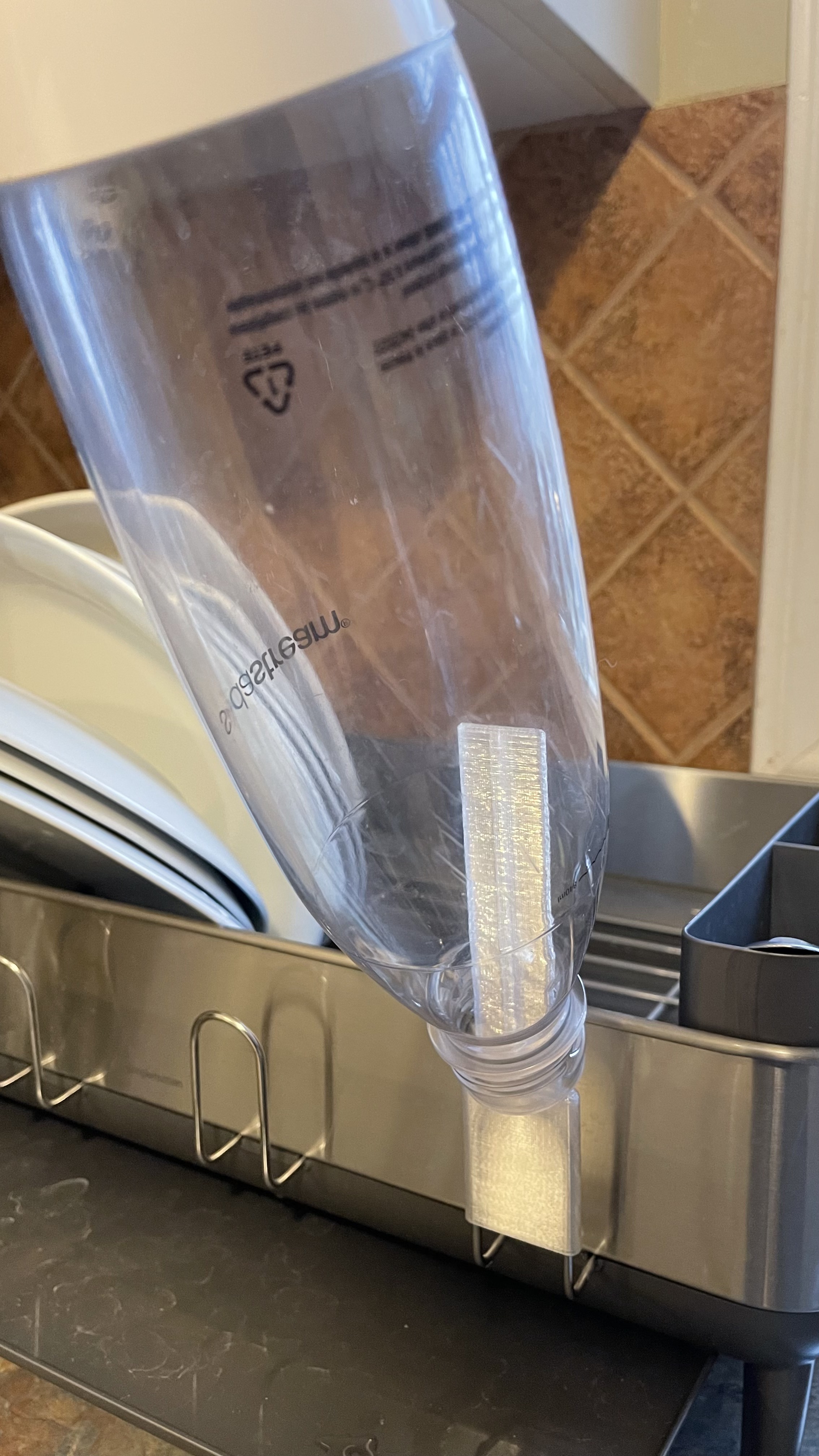 Bottle holder for SimpleHuman dish rack by kldMurshed | Download free ...