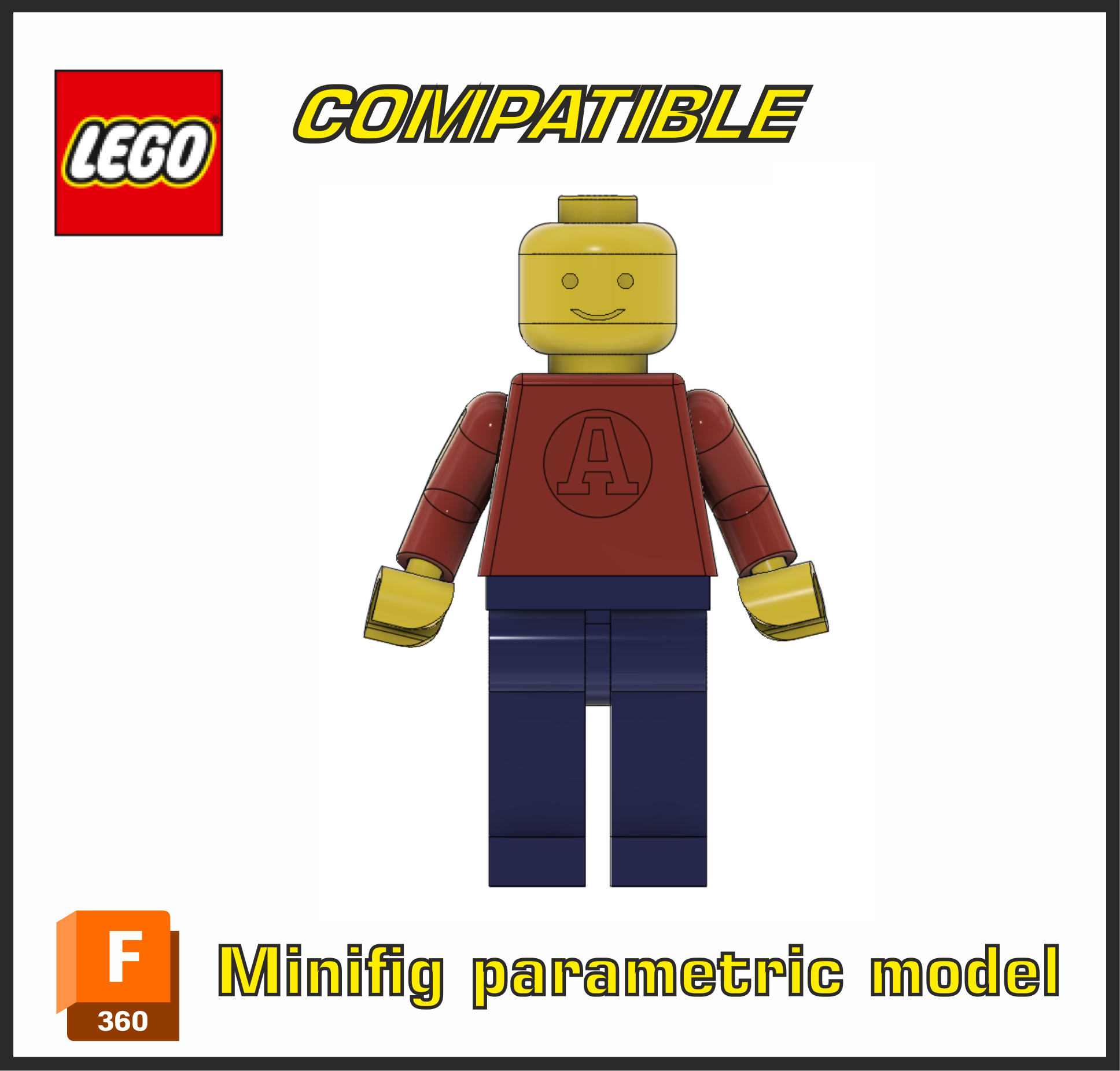 LEGO MiniFig Parametric model by Pimpusław | Download free STL model ...
