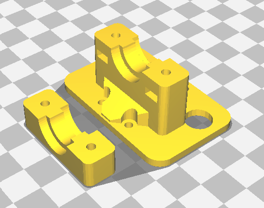 Tronxy X3 (single/dual) E3D V6 Bolt on mount by Francisco | Download ...