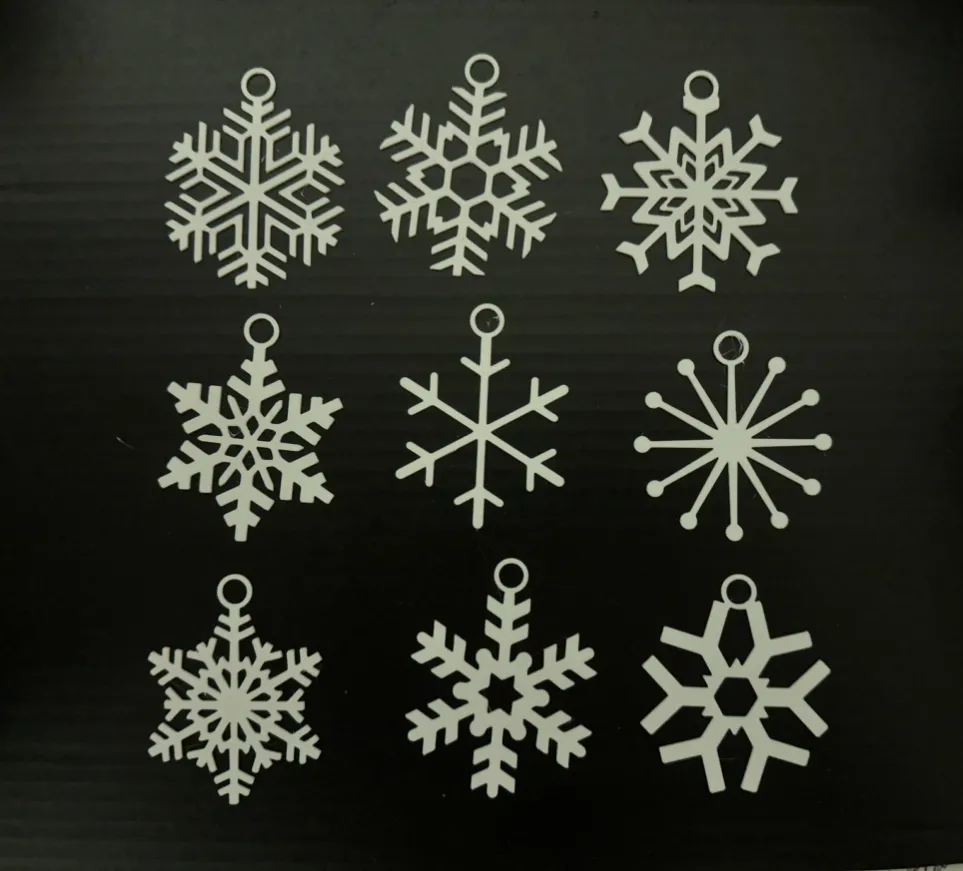9 Snowflake ornaments tree hangers by 3D Rejsen | Download free STL ...