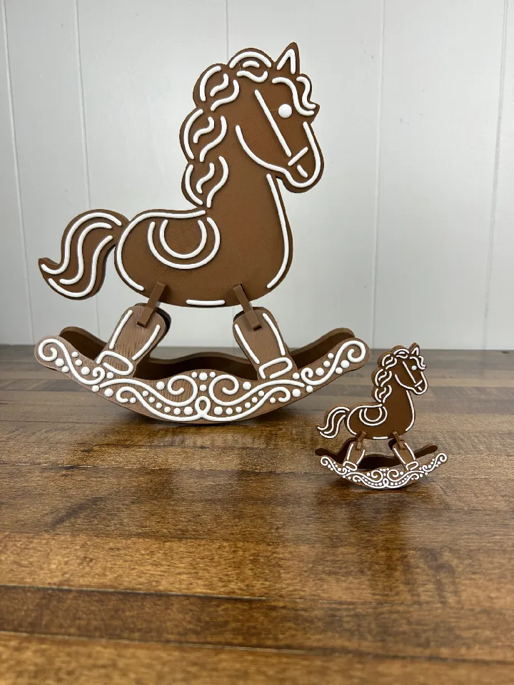 Gingerbread Rocking Horse V2 by Built_Over_Bot | Download free STL ...