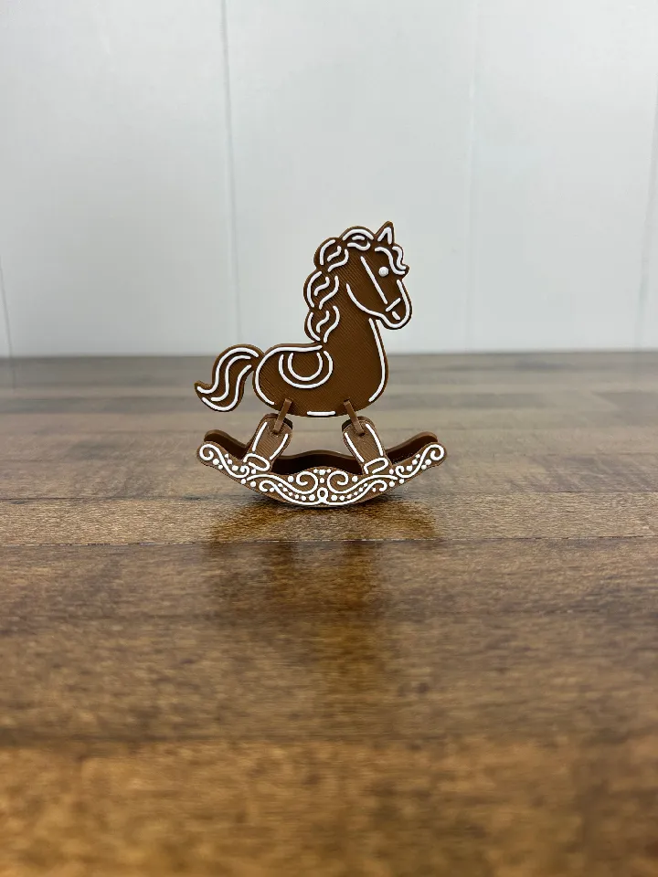 Gingerbread Rocking Horse V2 by Built_Over_Bot | Download free STL ...