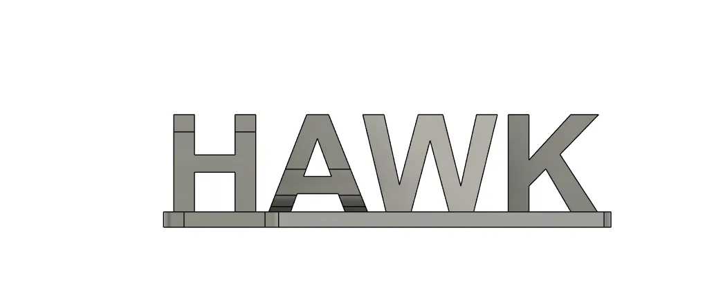 Hawk Tuah 3D Word by GatorG | Download free STL model | Printables.com