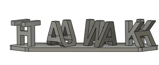 Hawk Tuah 3D Word by GatorG | Download free STL model | Printables.com