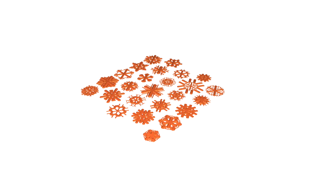 Recursive Snowflake Generator by gringer | Download free STL model ...