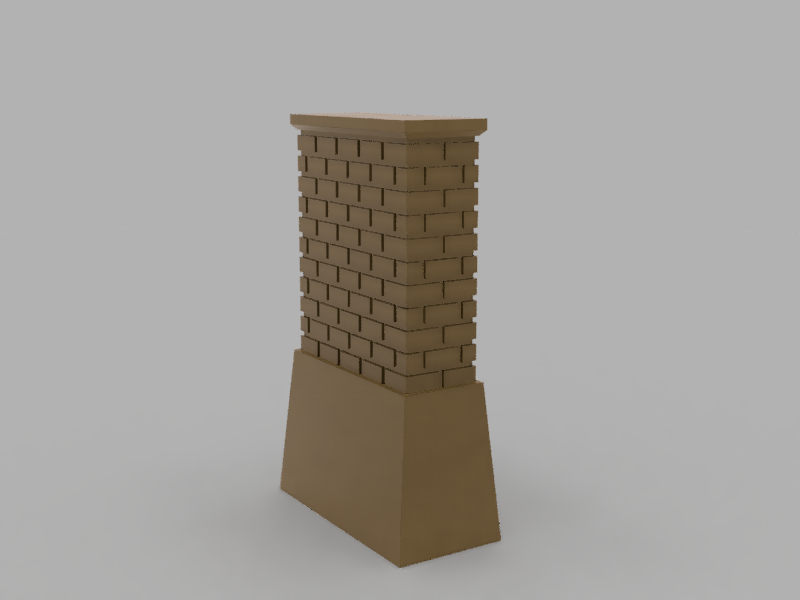 h0 Model railway bridge pillar by Bas | Download free STL model ...