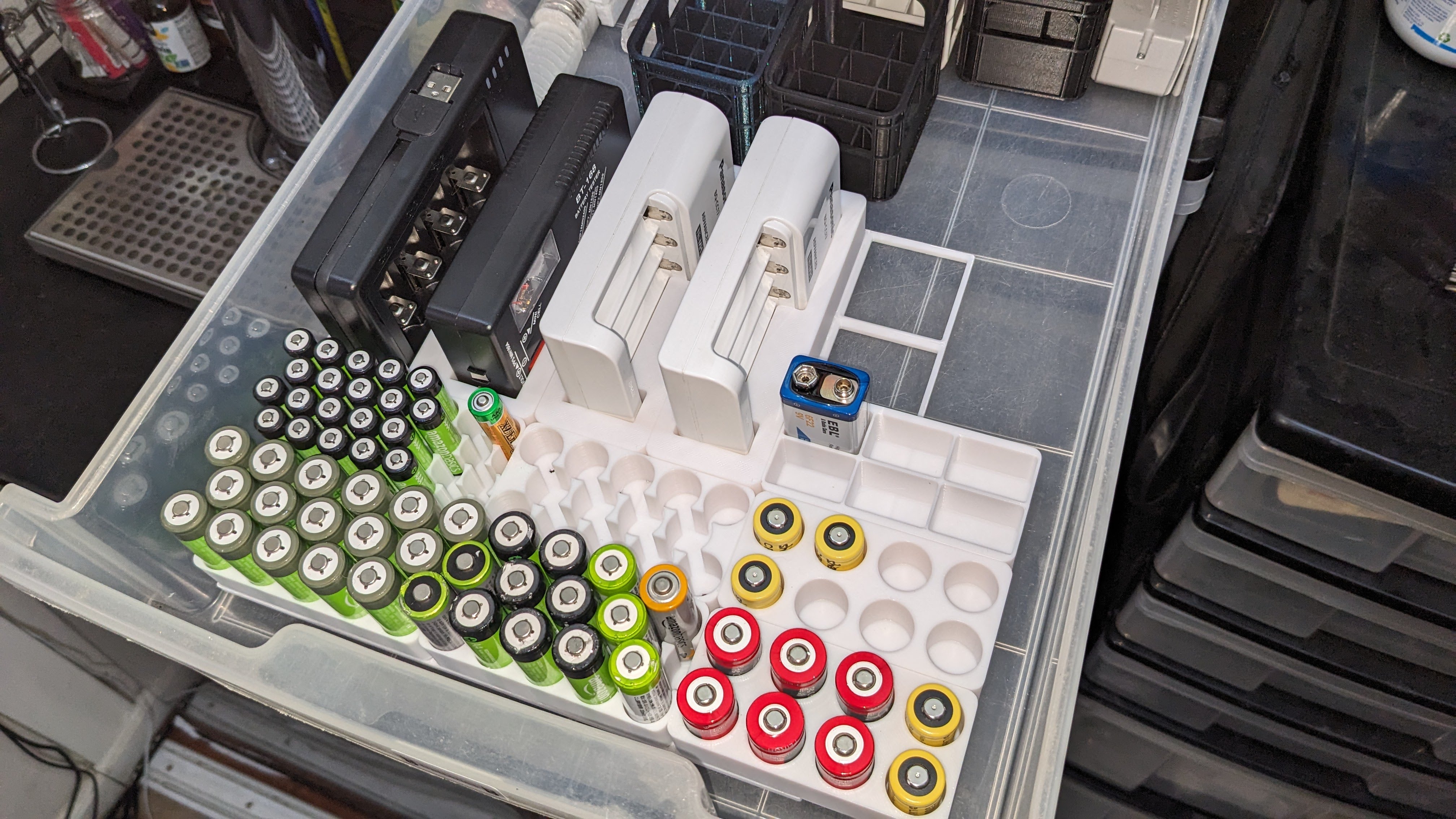 Gridfinity Maximized Battery Storage by Mstocker | Download free STL ...