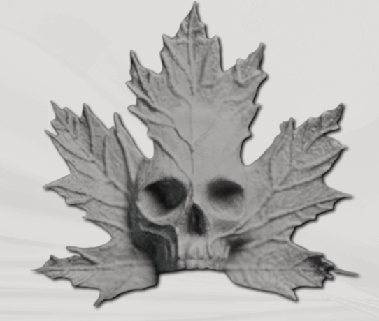 Autumn Skull Leaf von HMT | Kostenloses STL-Modell herunterladen ...