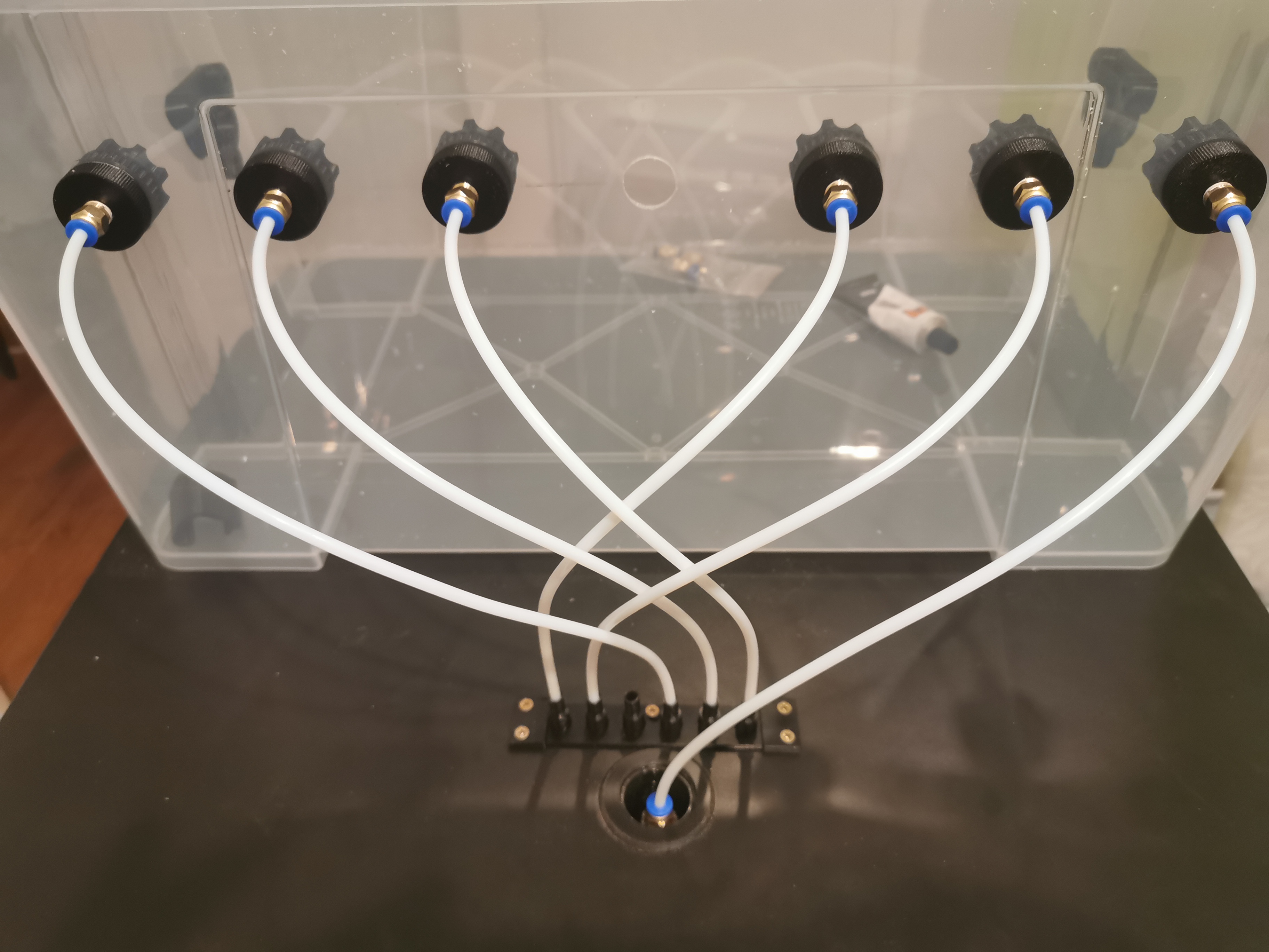 Filament guide with hidden dust filter for Ikea lack table enclosure by ...