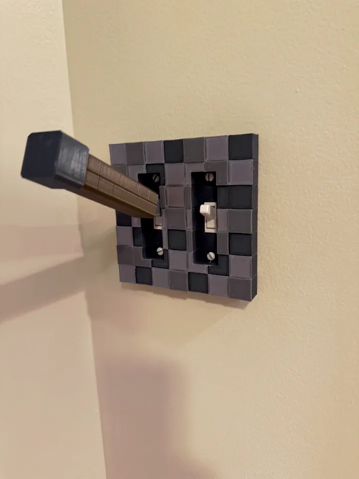 Minecraft Lever Double Light Switch Cover by Dan23945 | Download free ...