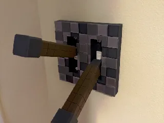 Minecraft Lever Double Light Switch Cover by Dan23945 | Download free ...