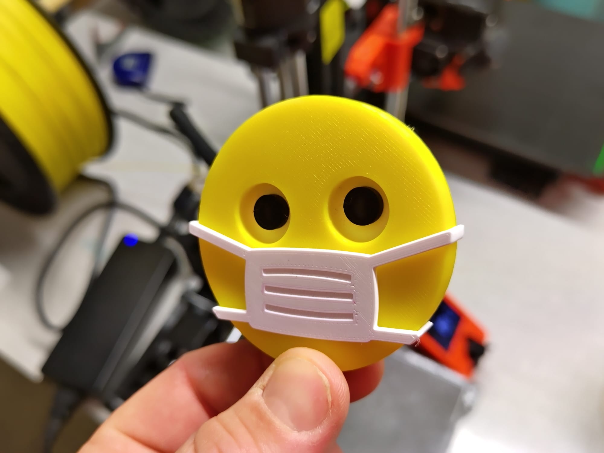 The "mask-wearing" emoji 3d badge - corona face mask reminder by ...