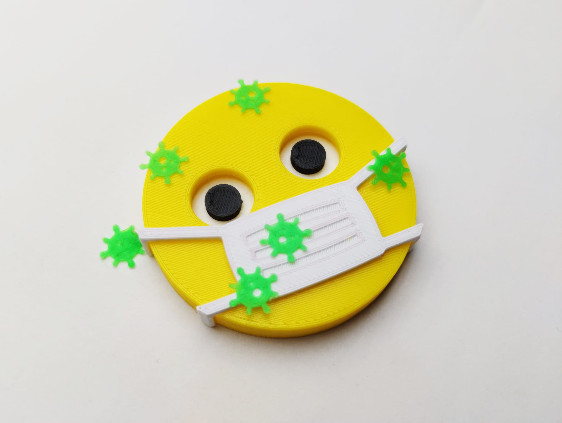 The "mask-wearing" emoji 3d badge - corona face mask reminder by ...