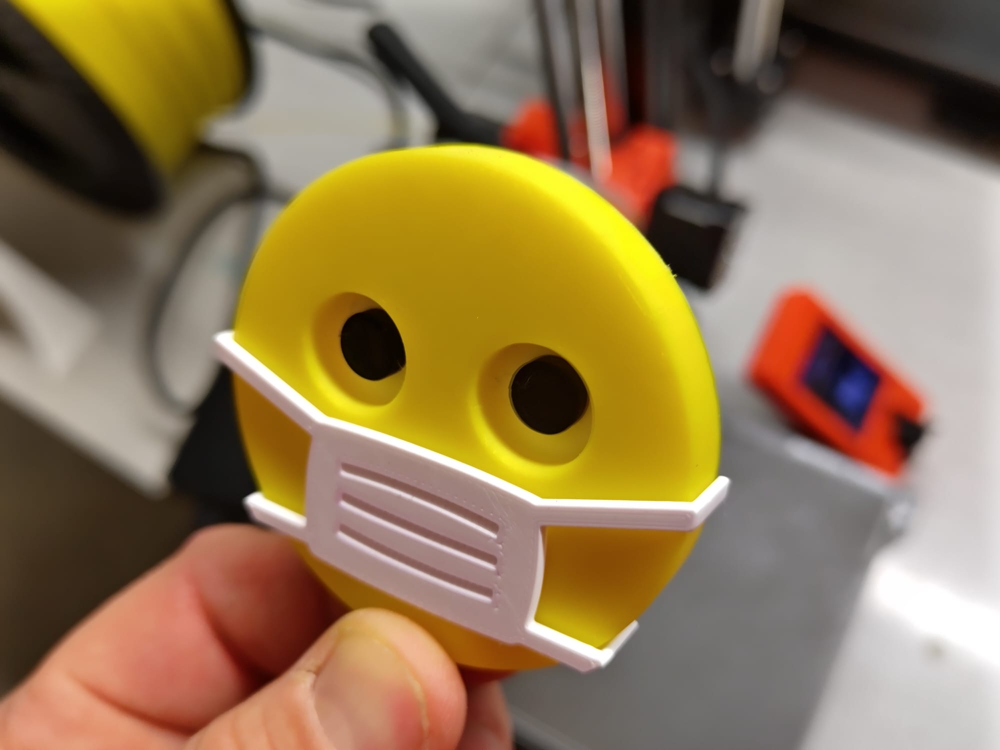 The "mask-wearing" emoji 3d badge - corona face mask reminder by ...