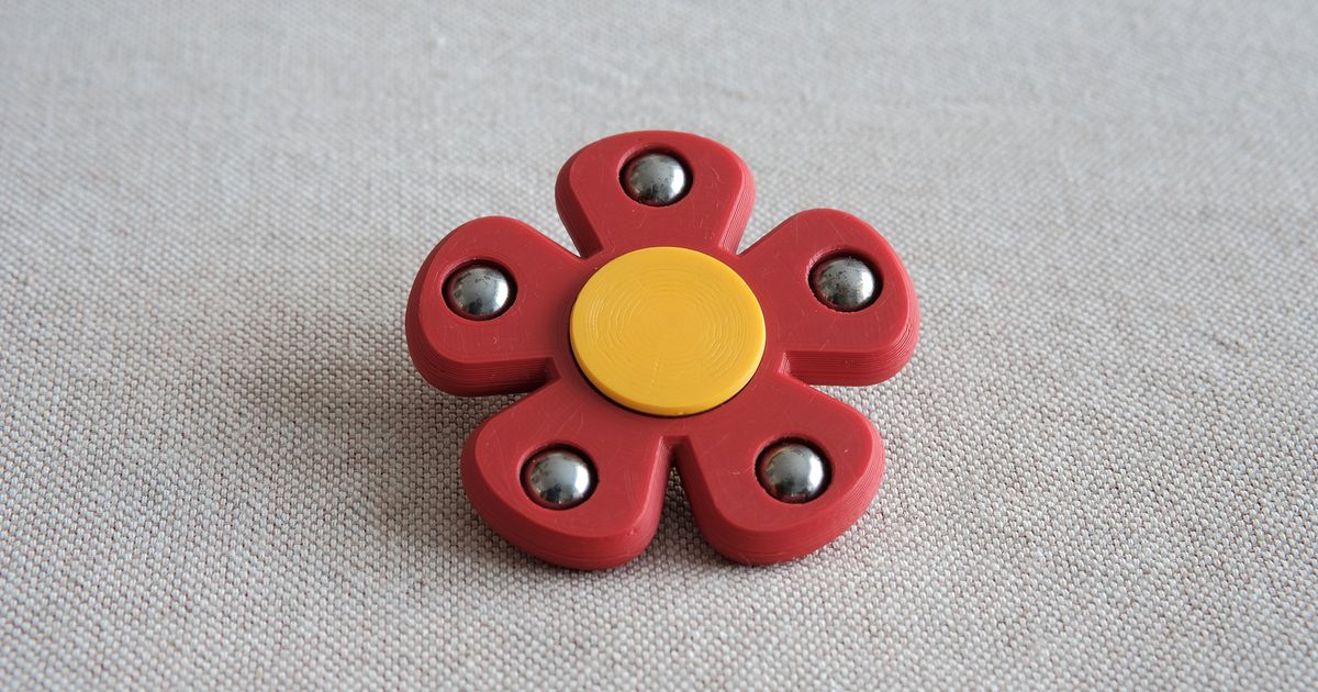 Flower Fidget Spinner by Biomech | Download free STL model | Printables.com