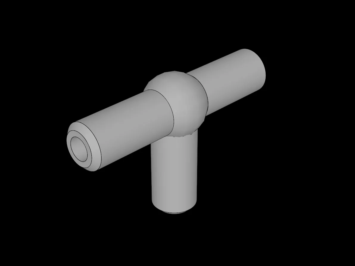 Lego Compatible (4697b.dat) Technic Pneumatic T-Piece - Type 2 by ...