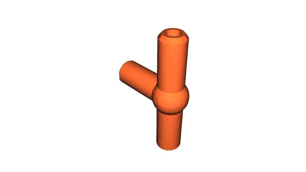 Lego Compatible (4697b.dat) Technic Pneumatic T-Piece - Type 2 by ...