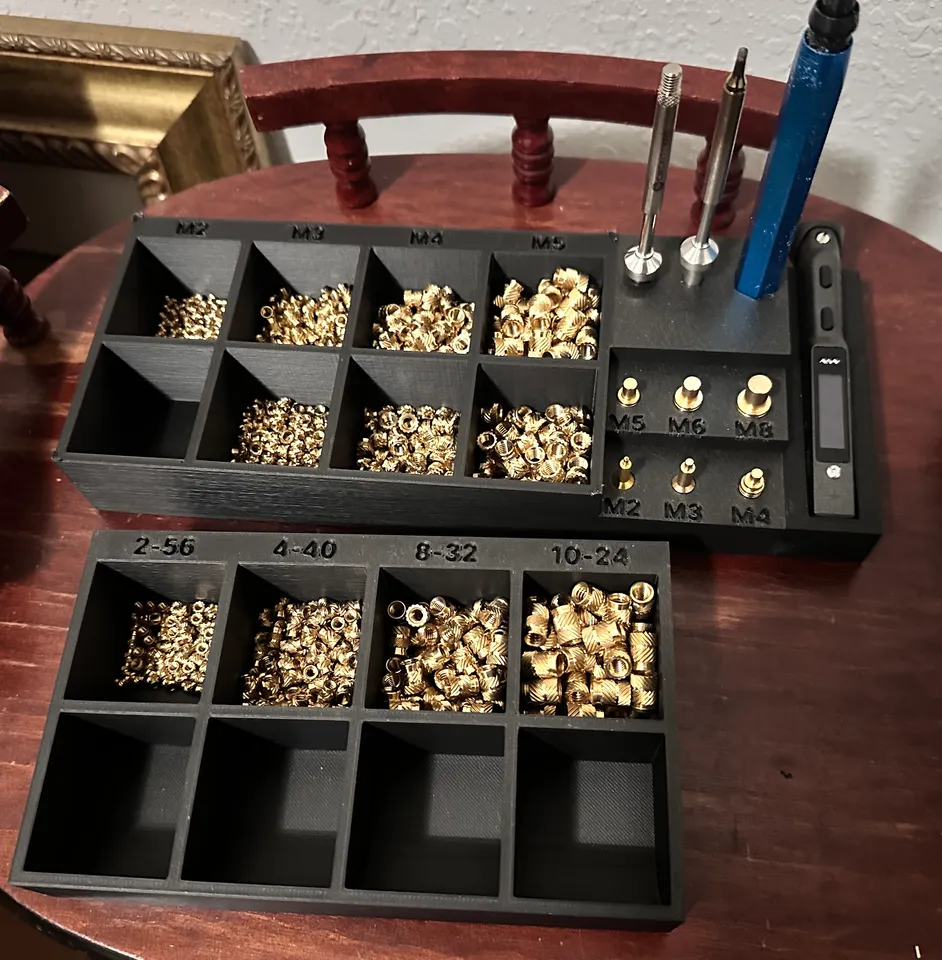 Threaded insert bins + tool holder by Jose Gonzalez | Download free STL ...