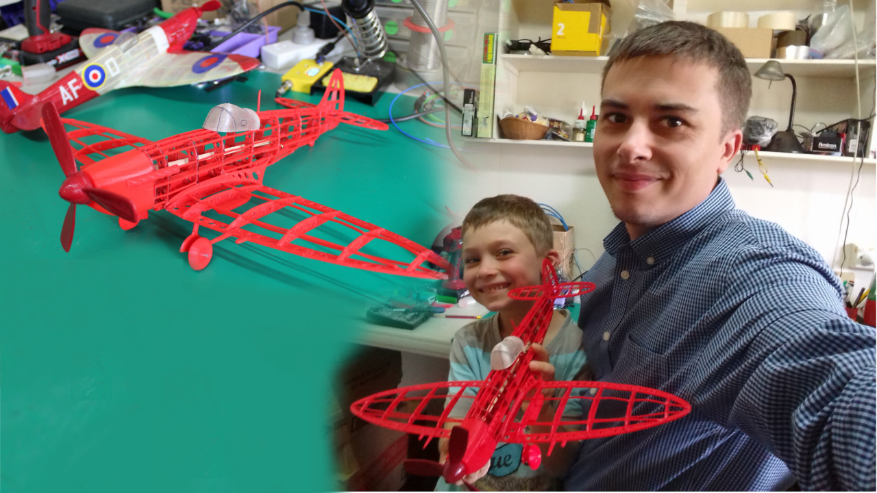 Spitfire Rubber Band toy plane by taciucmarius | Printables Store