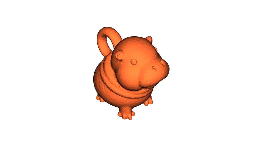 Moo Deng Keychain by Louis | Download free STL model | Printables.com