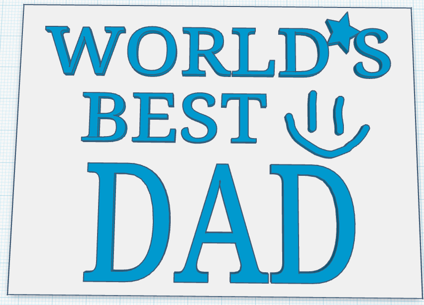 'WORLDS BEST DAD" Card | Gifts for Dad by emir | Download free STL ...